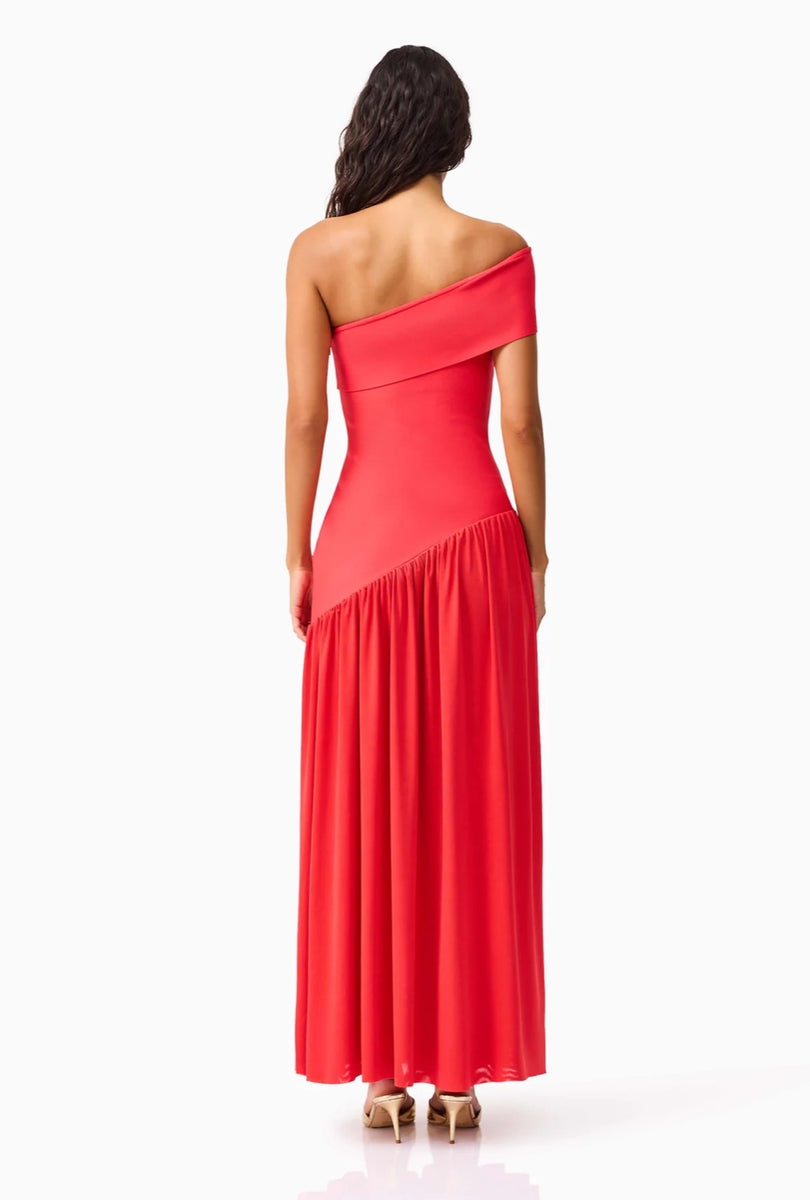 JESSELLE OFF THE SHOULDER GOWN IN RED – Sooki Boutique